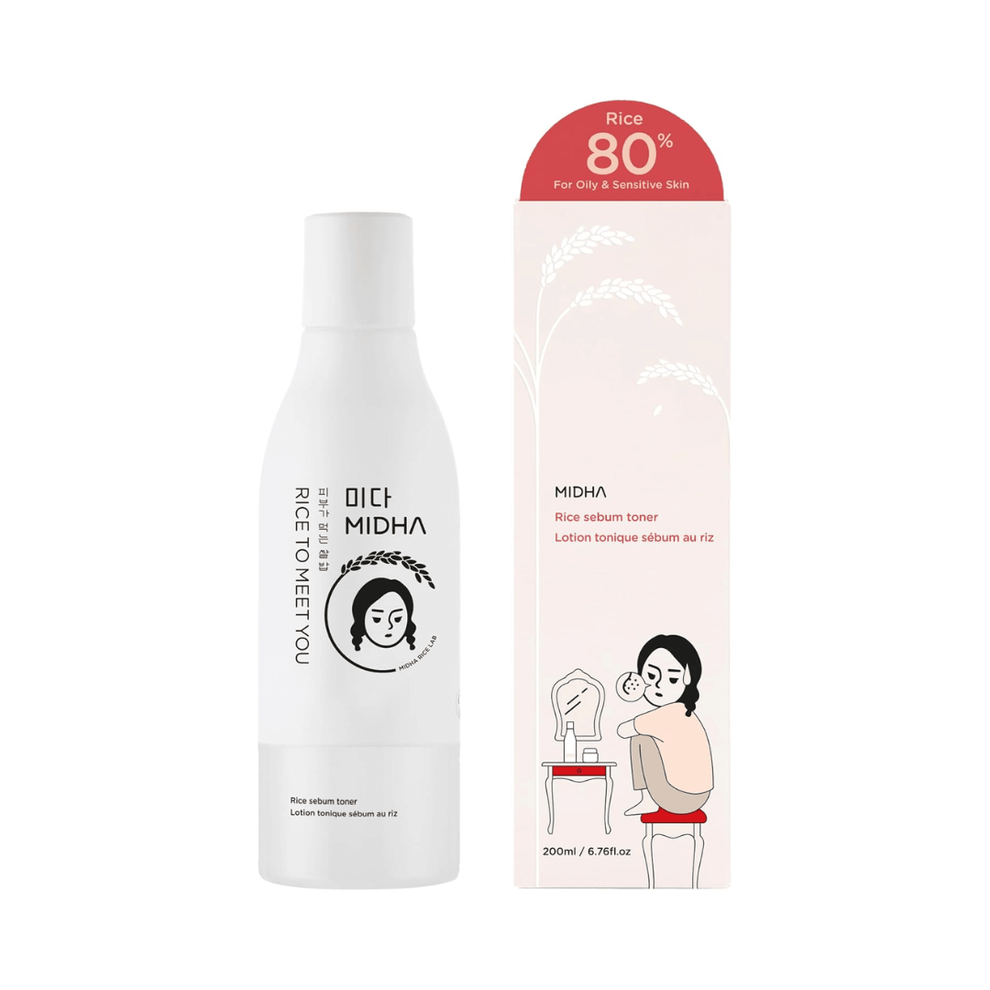 MIDHA Rice Sebum Toner 200ml | Korean Skin Care – Purple Seoul